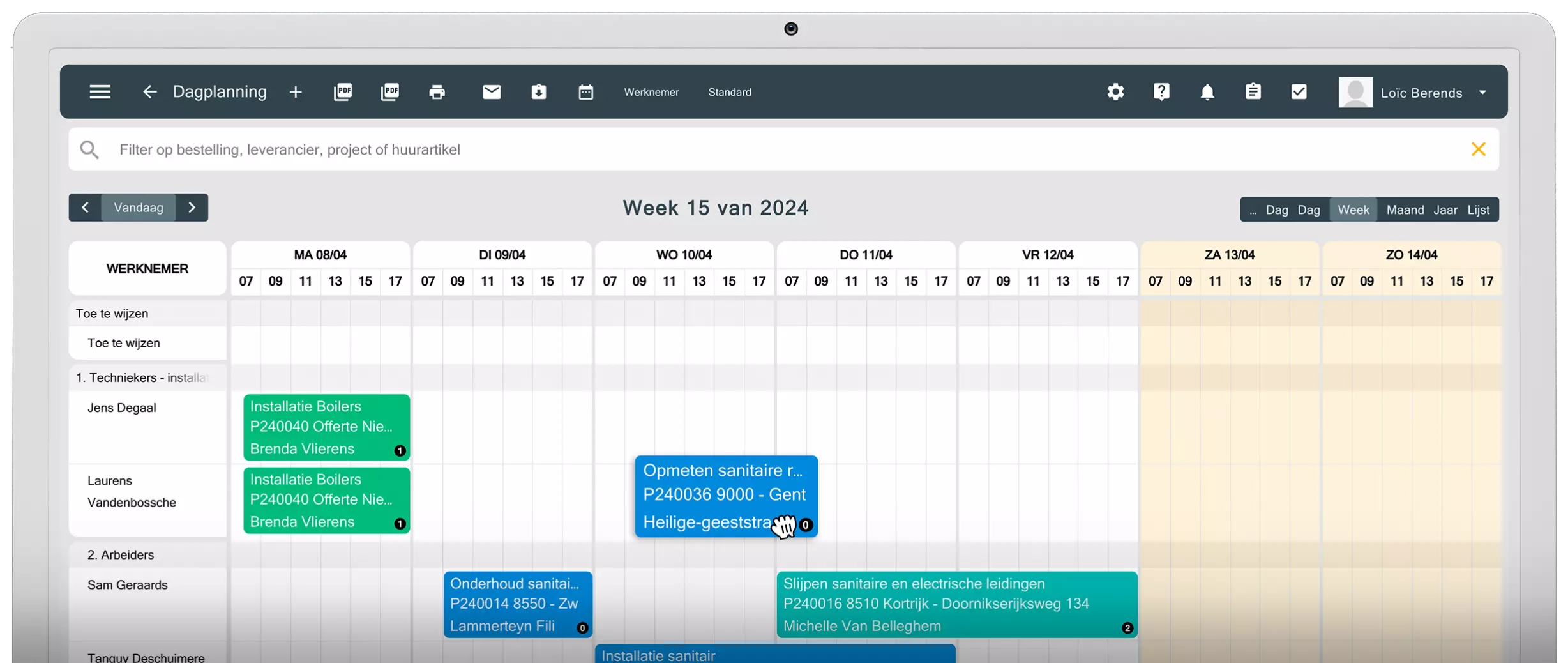 Planningsprogramma voor de bouw: Controle over je planning, altijd en overal
